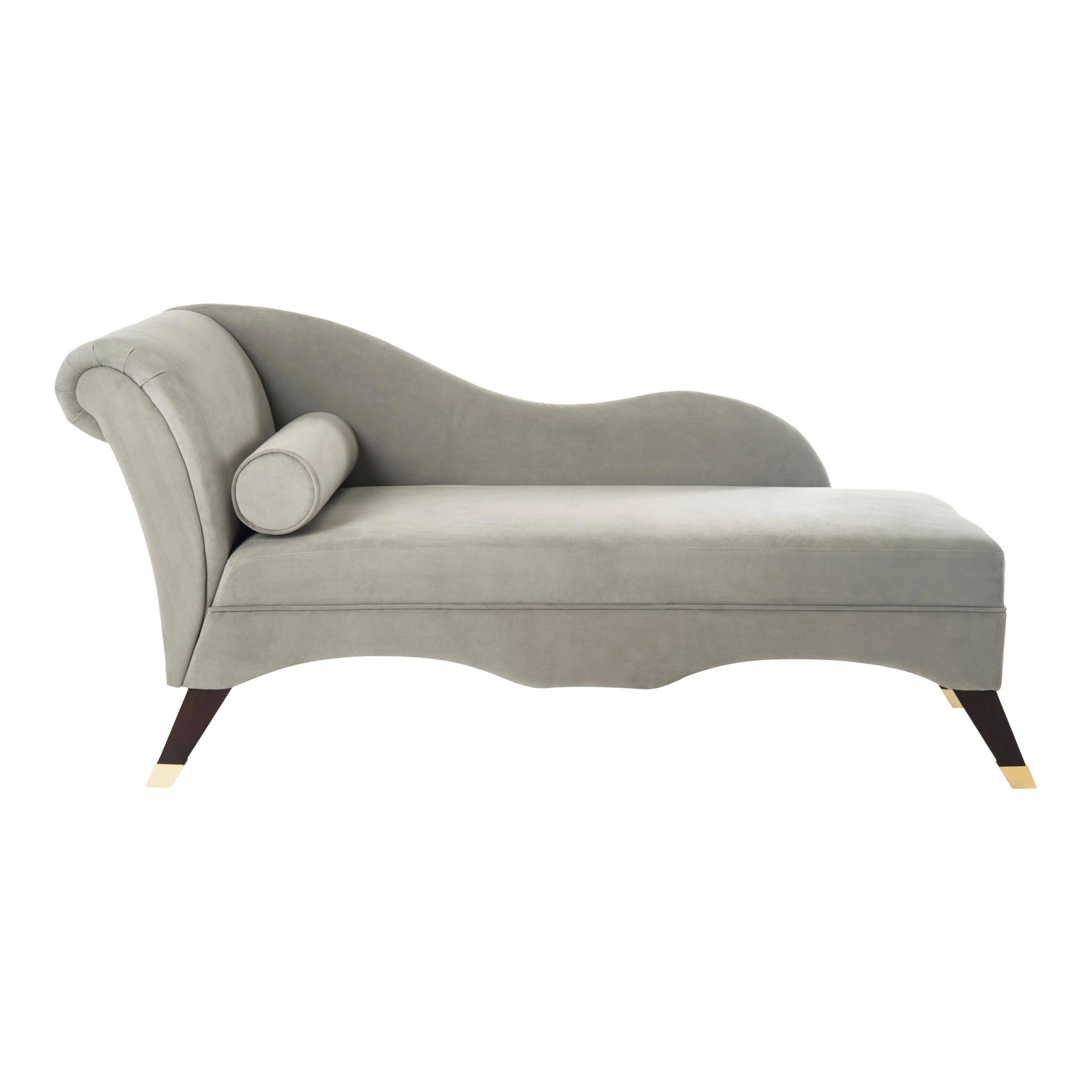 Contemporary Chaise in Grey | Chairish