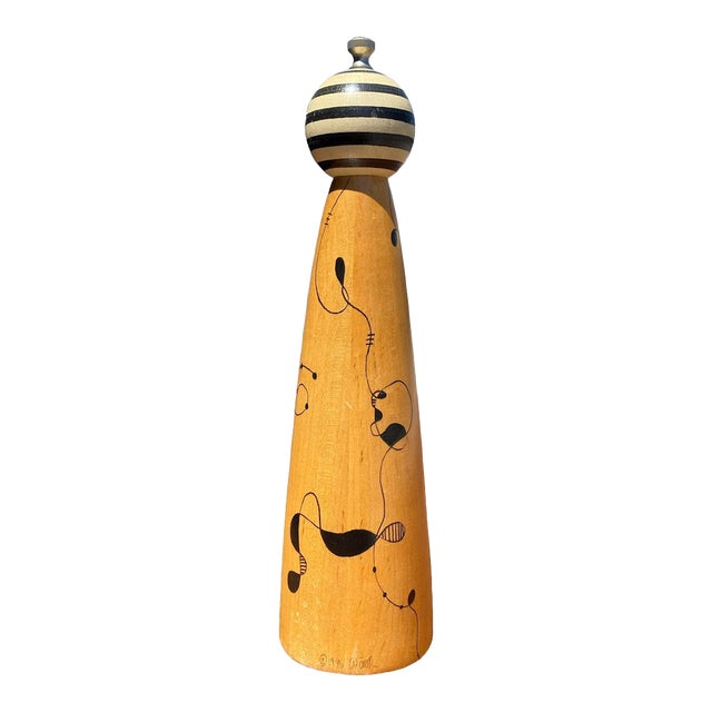 Mid-Century Modern Artist Hand Painted Pepper Mill William Bounds for ...