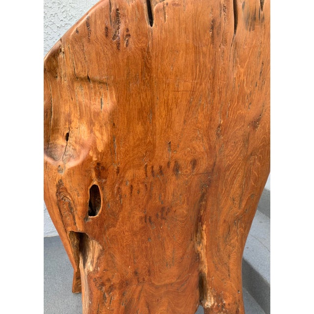 Contemporary Organic Burl Wood Chair | Chairish