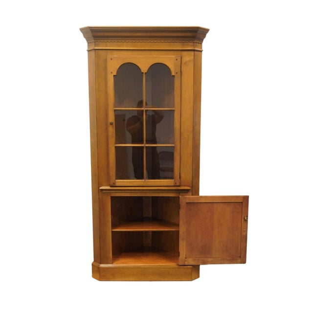 High End Vintage Solid Hard Rock Maple Colonial Early American Corner ...