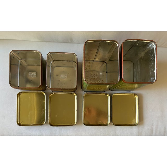 1970's Americana Cheinco Stackable Tin Kitchen Canister Boxes, Set of 4 ...