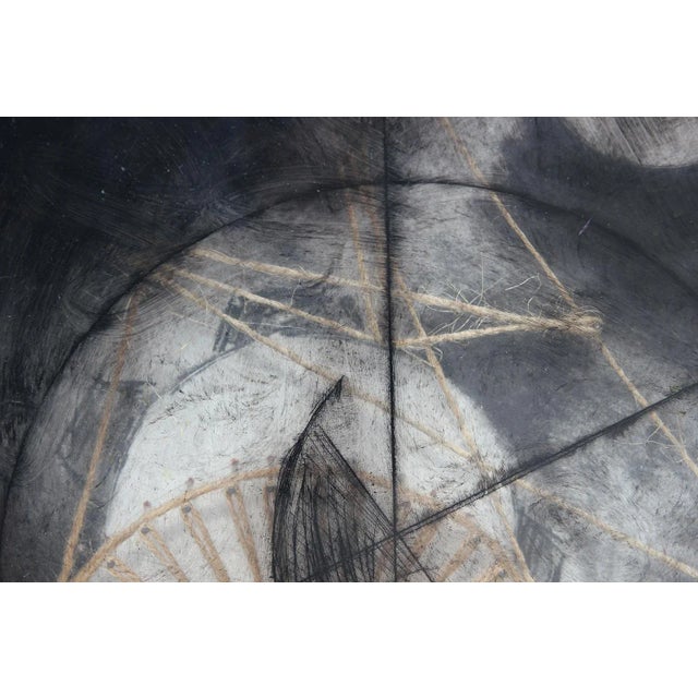 2001 "Keeping Time" Geometric Abstract Modern Black Assemblage by Bert ...