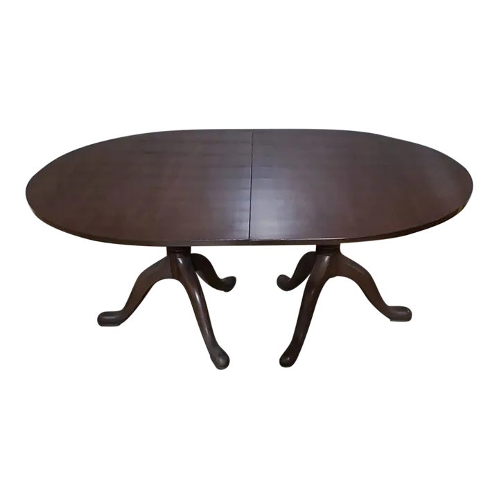 Mid 20th Century Kittinger Williamsburg Mahogany Two Pedestal Dining ...