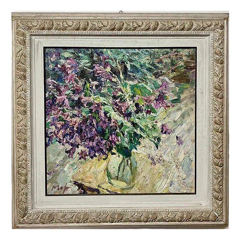 Georgij Moroz, Bluebell, Oil | Chairish