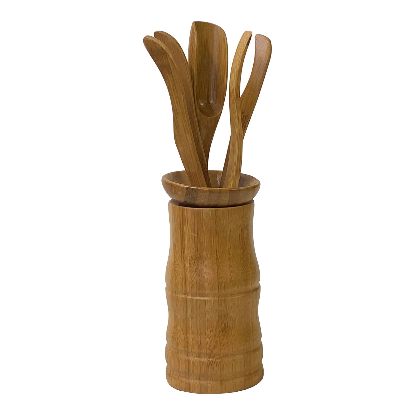 Chinese Light Brown Wood Tea Leaf Picking Scooper Tools Set | Chairish