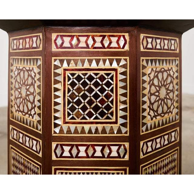 Pair of Moorish Middle Eastern Octagonal Drink Tables Mosaic Inlay ...