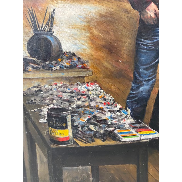 Harry McCormick (New York, B. 1942) "The Artist Studio" Original Oil ...