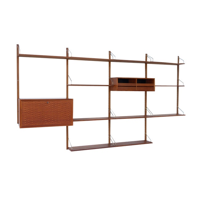 Danish Modern Modular Teak Wall Unit by Poul Cadovius for Cado, 1960s ...