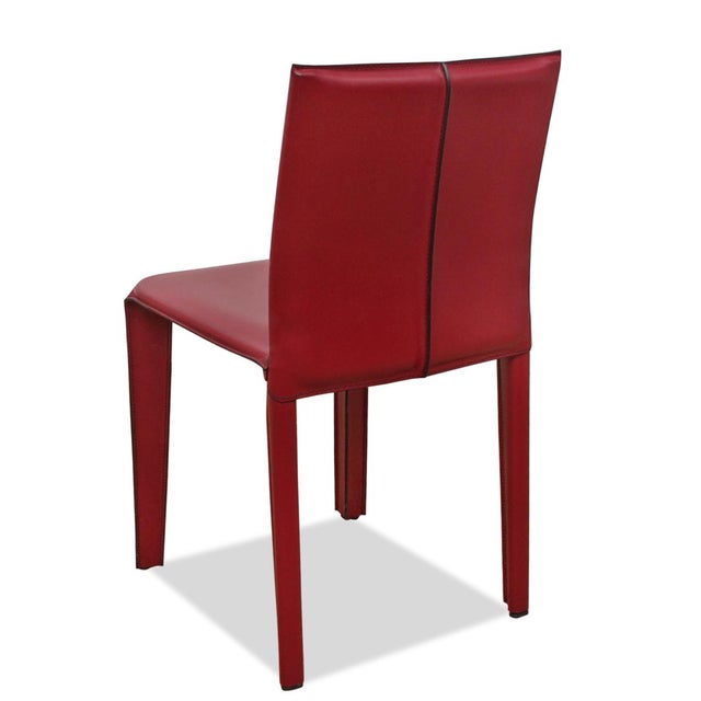 2000s Italian Arper Leather Chairs- Set of 6 | Chairish