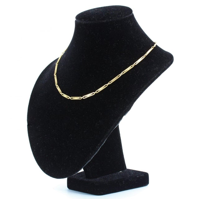 French 19Th Century 18 Karat Yellow Gold Rice Grain Mesh Chain | Chairish