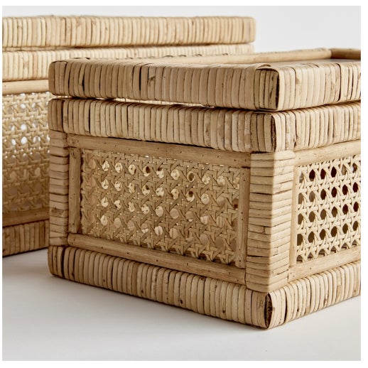 Woven Rattan Boxes | Chairish