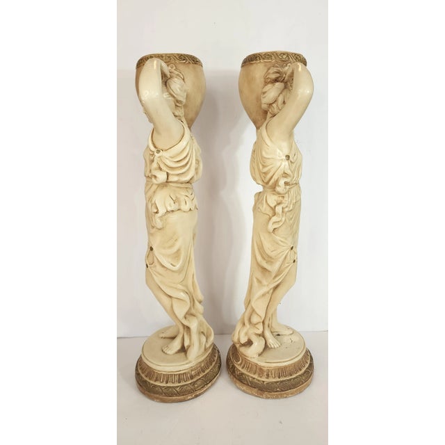 Pair of Vintage Greek Goddess Chalkware Statues by Marwal Ind. Inc ...