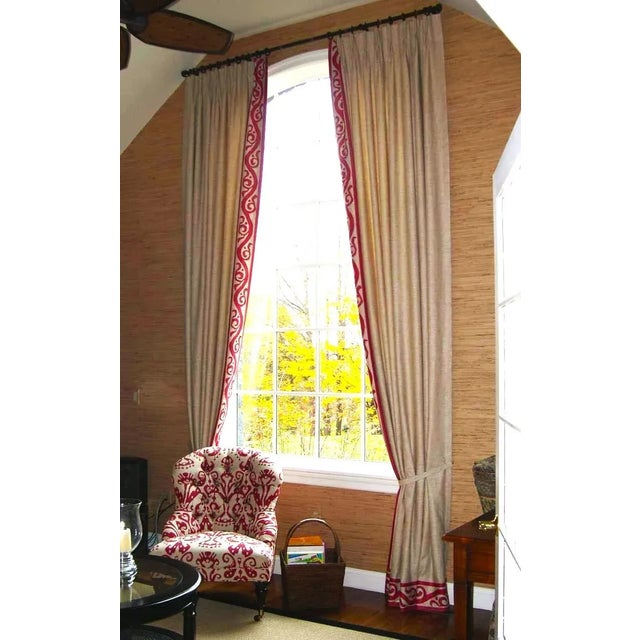 A Pair of Custom Made Curtains, Fabric Sourced From Boston Design ...
