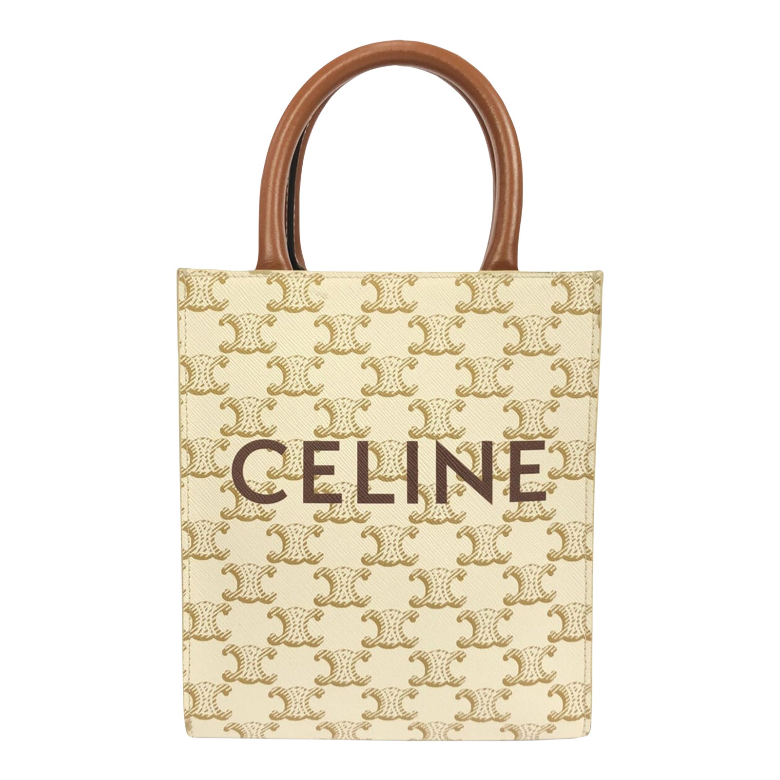 Celine Mini Triomphe Vertical Cabas Satchel | Chairish