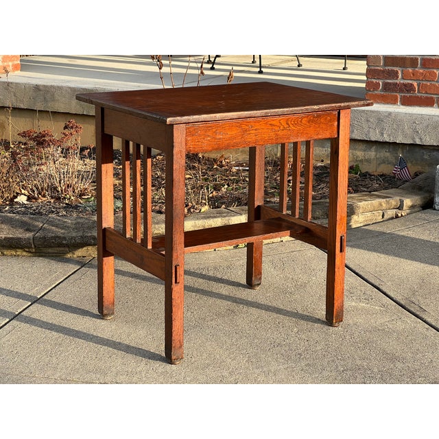 Antique Mission Oak Library Table C 1920 | Chairish