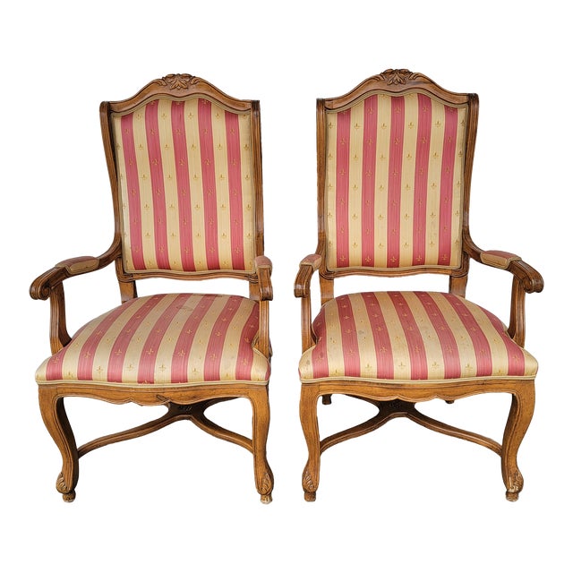 Vintage French Style Wingback Chairs- Set of 2 | Chairish