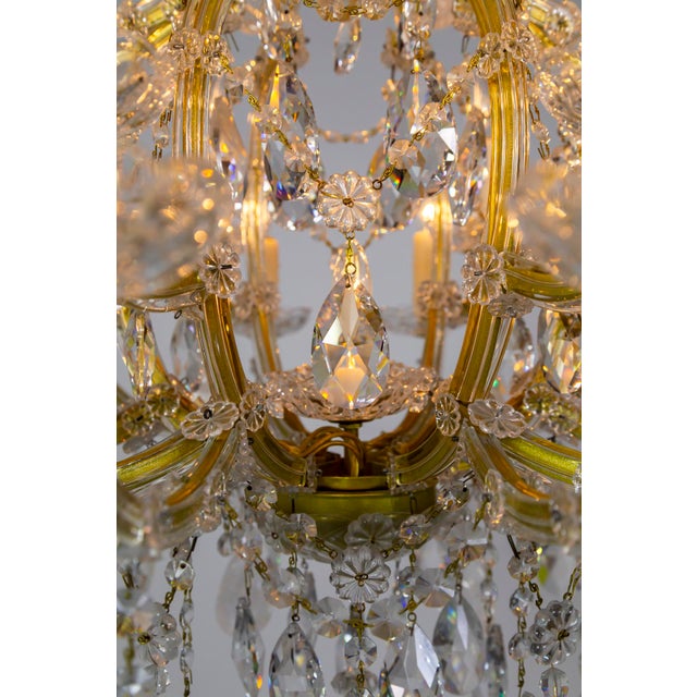 Late 20th Century 19-Light Rock Crystal Maria Theresa Chandelier | Chairish