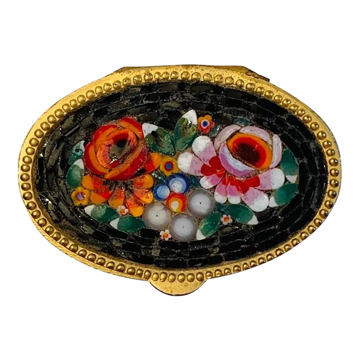 Vintage Micro Mosaic Trinket Box | Chairish