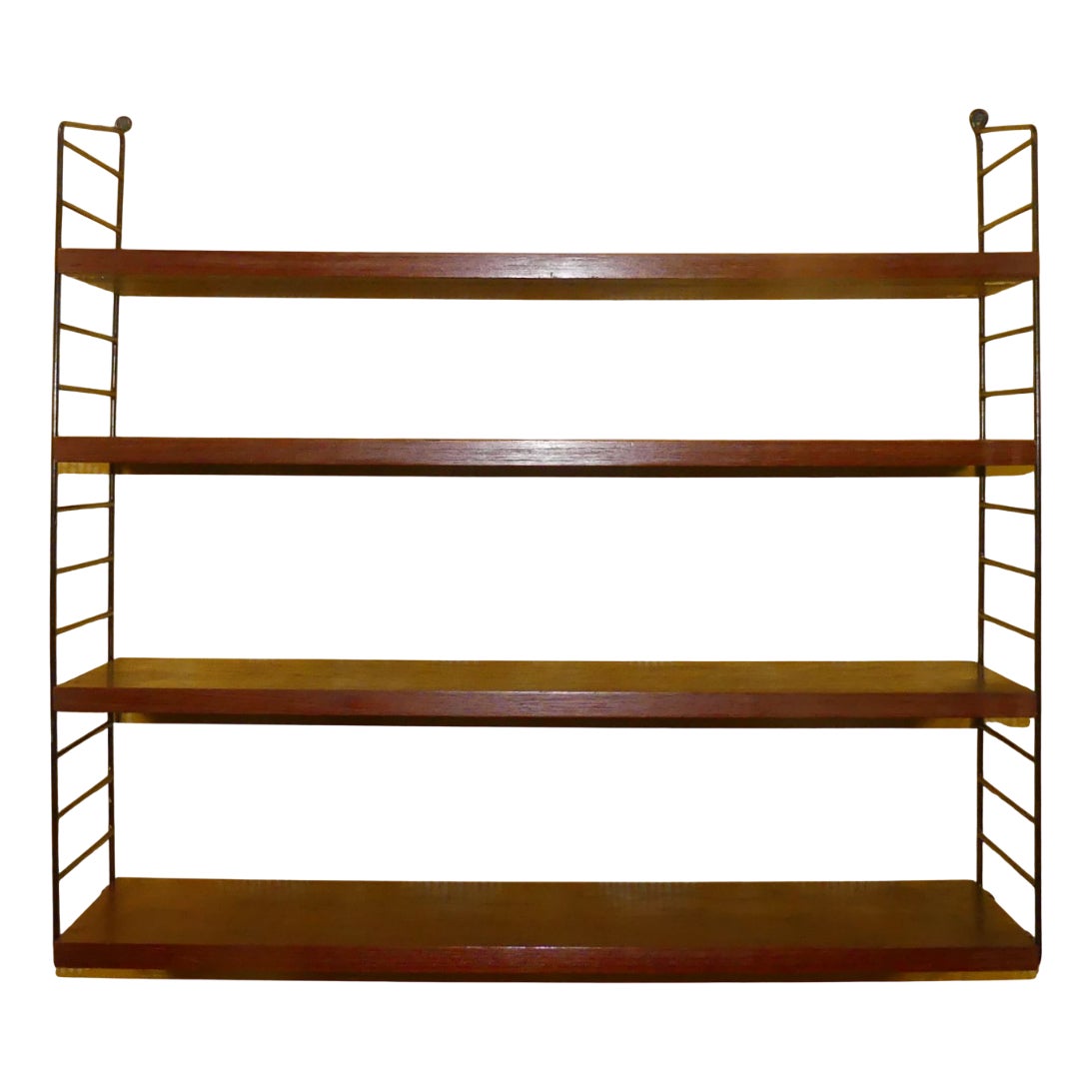 Swedish String Shelving Unit with Teak Shelves by Nisse Strinning for ...