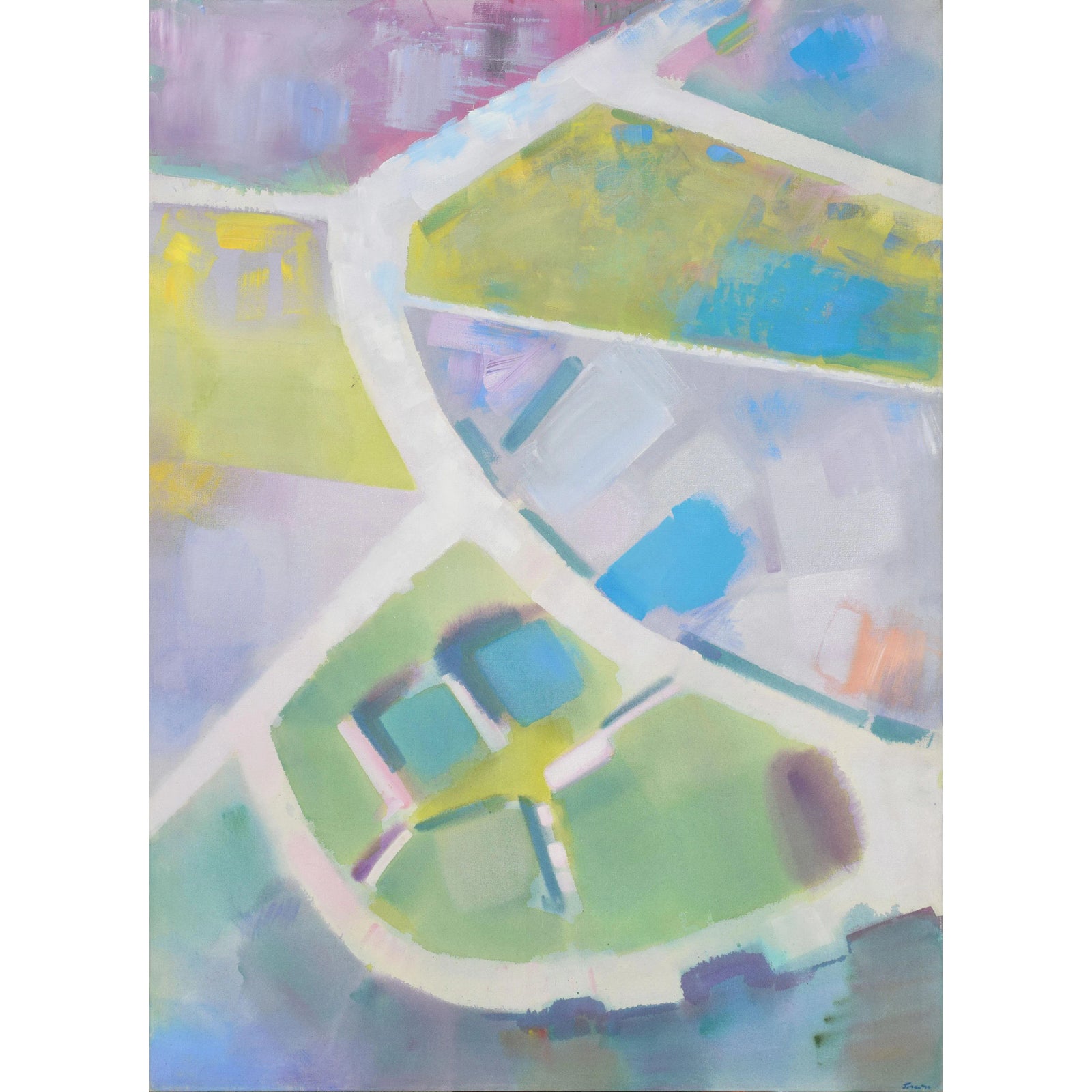 Tidal Planes Abstract Expressionism Painting by Erle Loran | Chairish