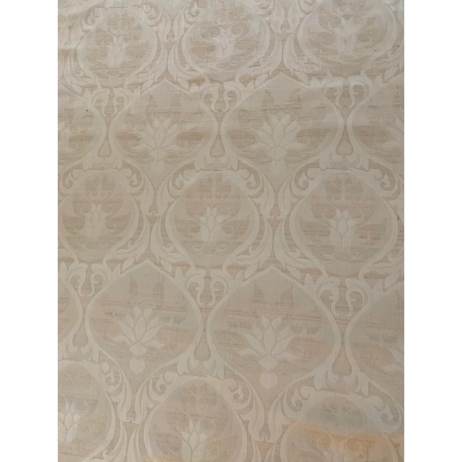 Scalamandre Raw Silk Damask Fabric | Chairish