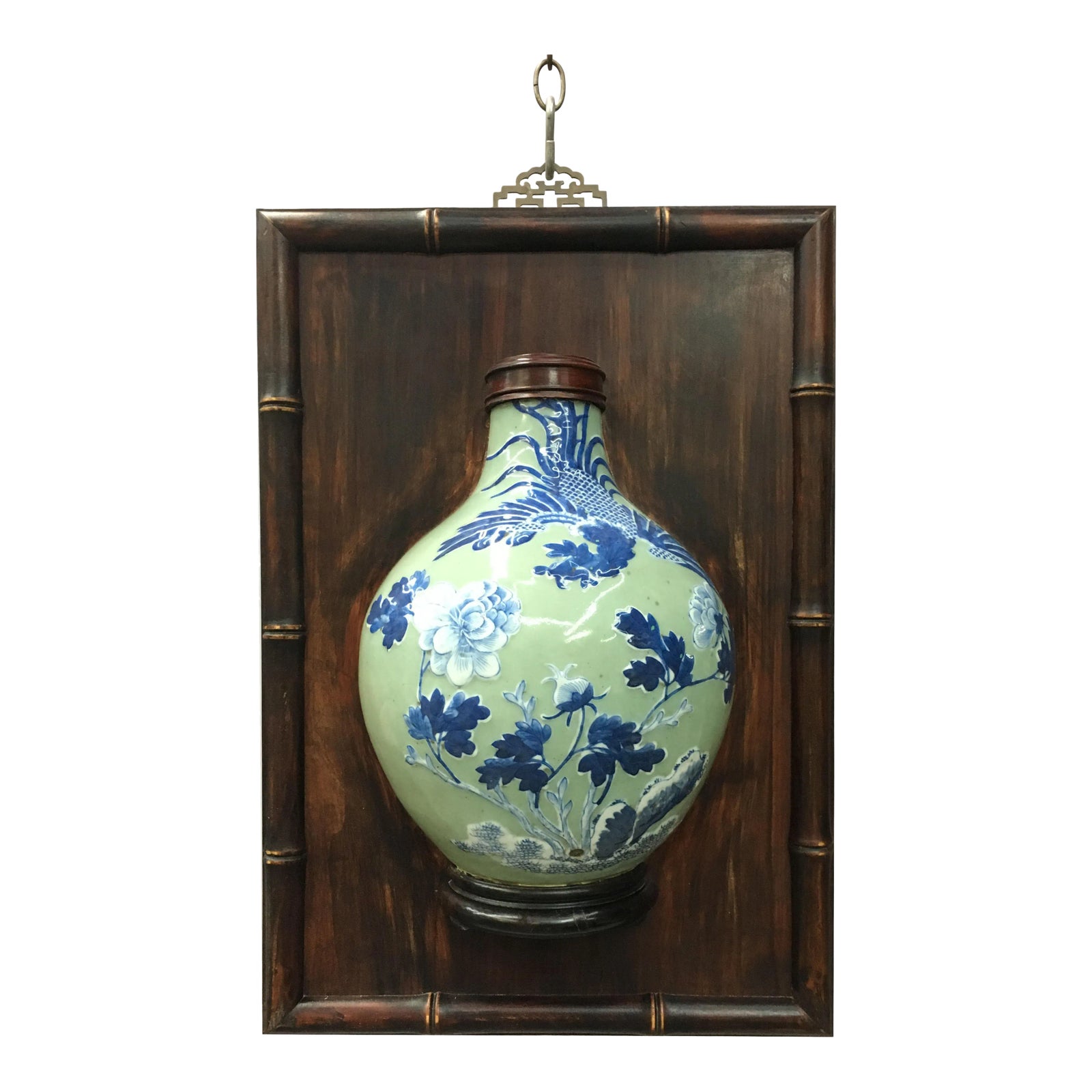 Chinese Ching Dynasty 19 Century Vase Hanging Panel | Chairish