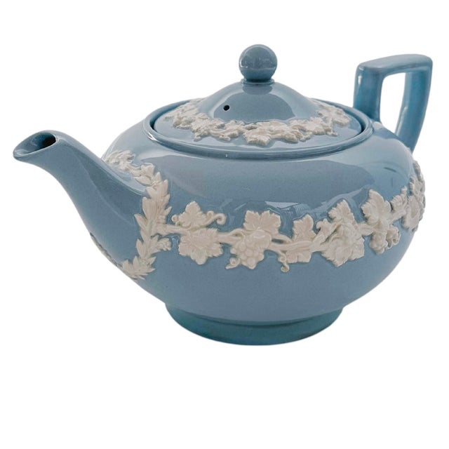 Wedgwood Queensware Cream Color on Lavender Teapot | Chairish