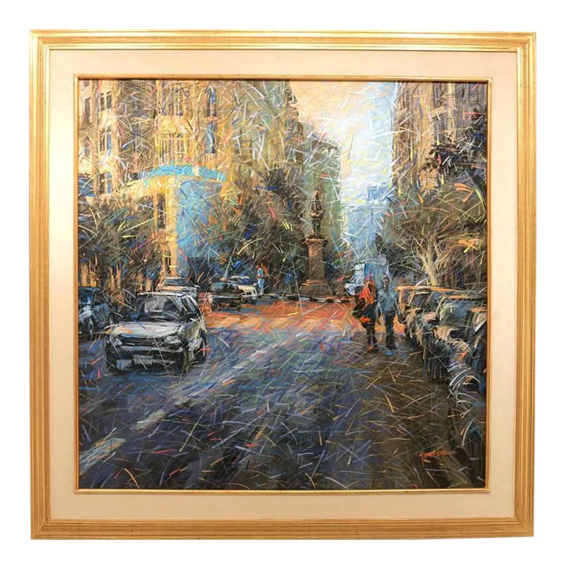 "Talat Harb Square" Contemporary Postmodern Style Acrylic Painting by M ...