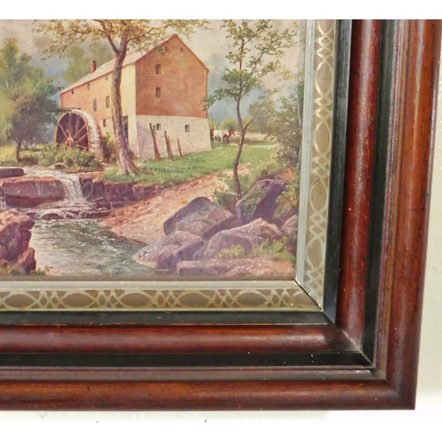 Antique Eastlake Walnut & Ebonized Wood Wall Picture Frame | Chairish