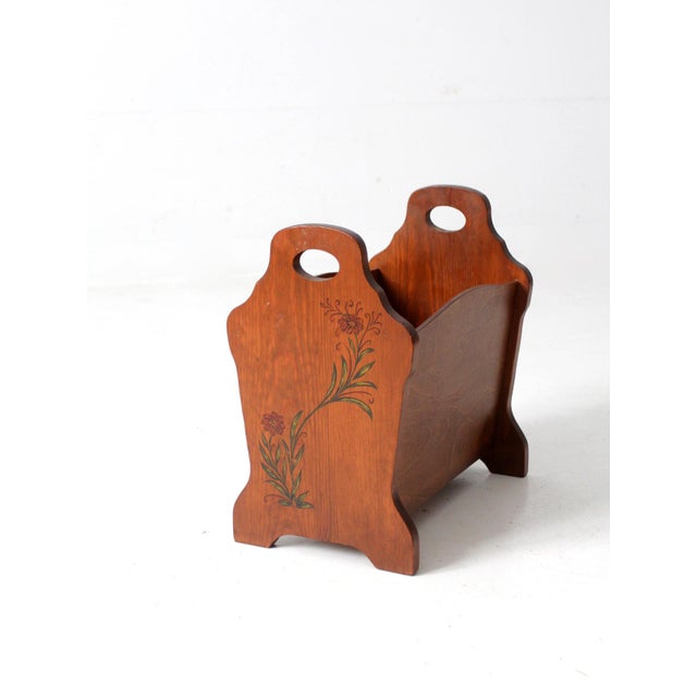 Vintage Magazine Rack Stand | Chairish