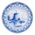 Royal Delft Original Blue Plate, Hand Painted with Windmill & Ship in ...