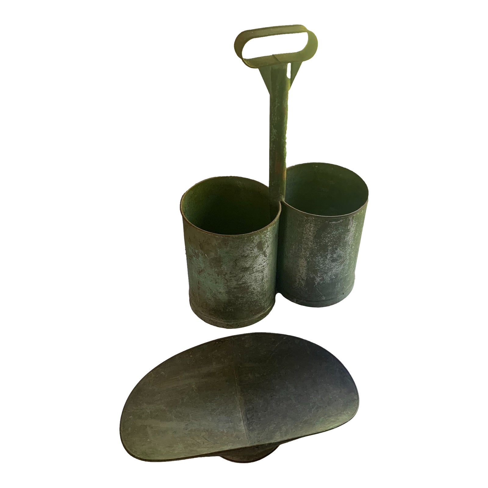 Vintage Outdoor Entertaining Set, Bowl and Wine Holder | Chairish