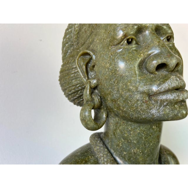 Vintage African Shona Woman Verdite Stone Zimbabwe Sculpture by Cashel ...