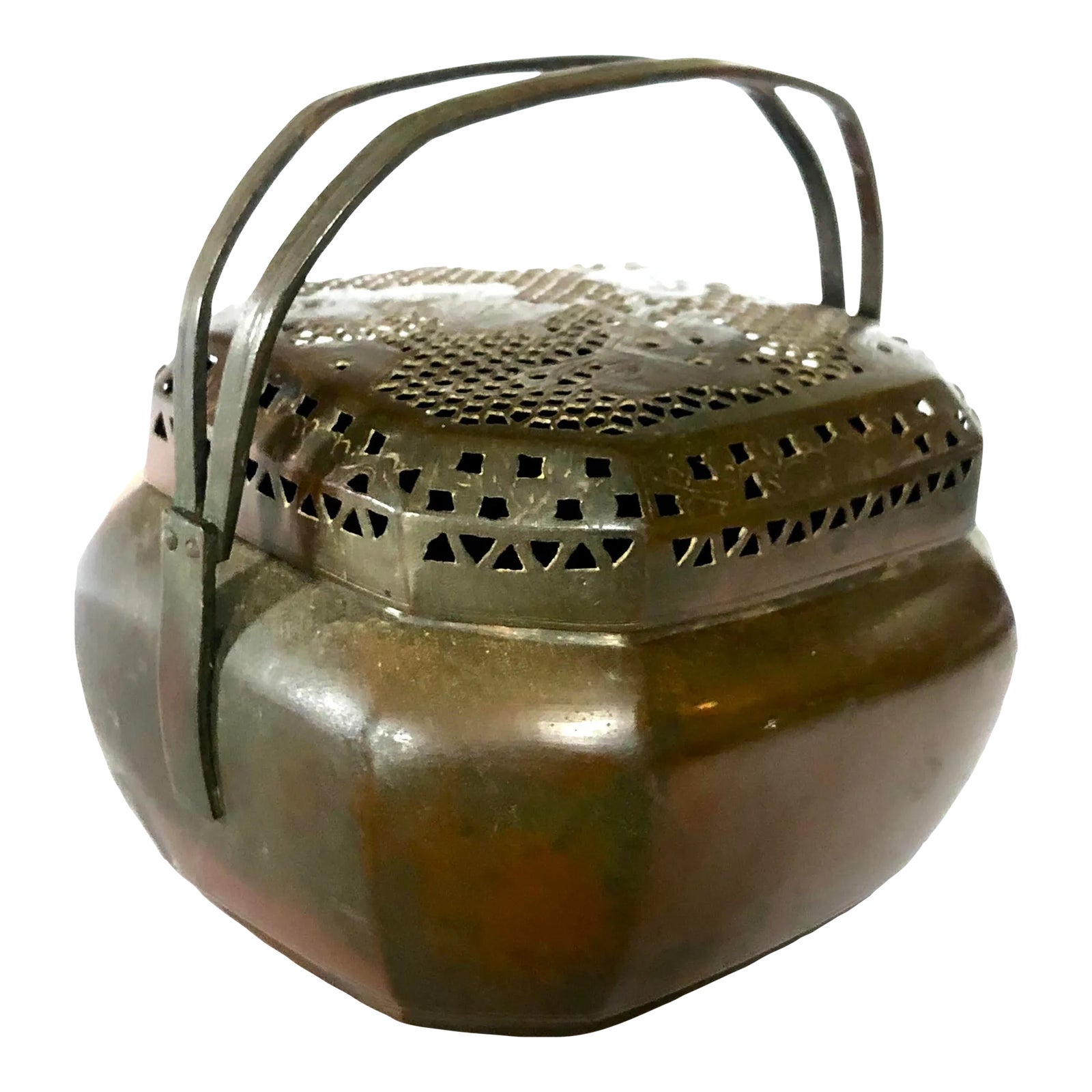 Bronze Chinese Brazier or Hand Warmer | Chairish