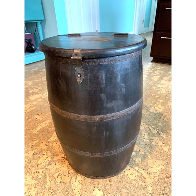 Antique Rustic Grain Barrel | Chairish