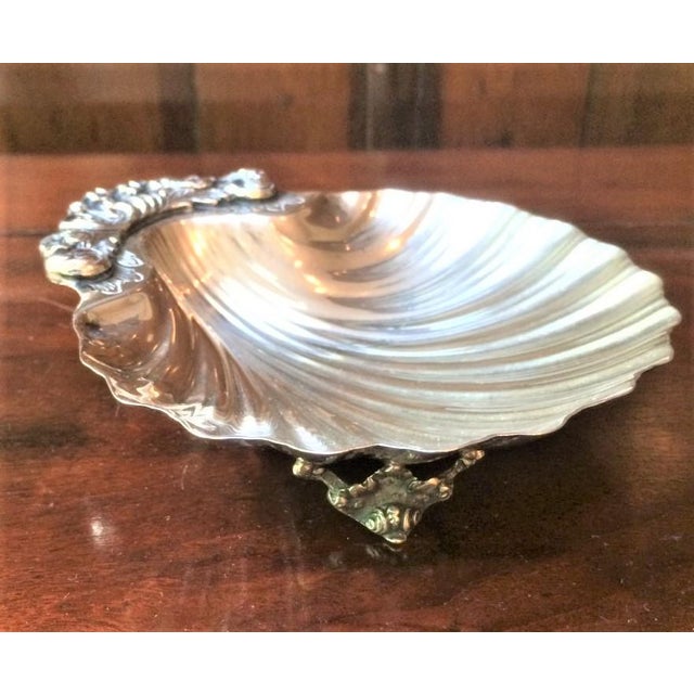 Antique Solid Silver Clam Shell Small Plate, Italy | Chairish
