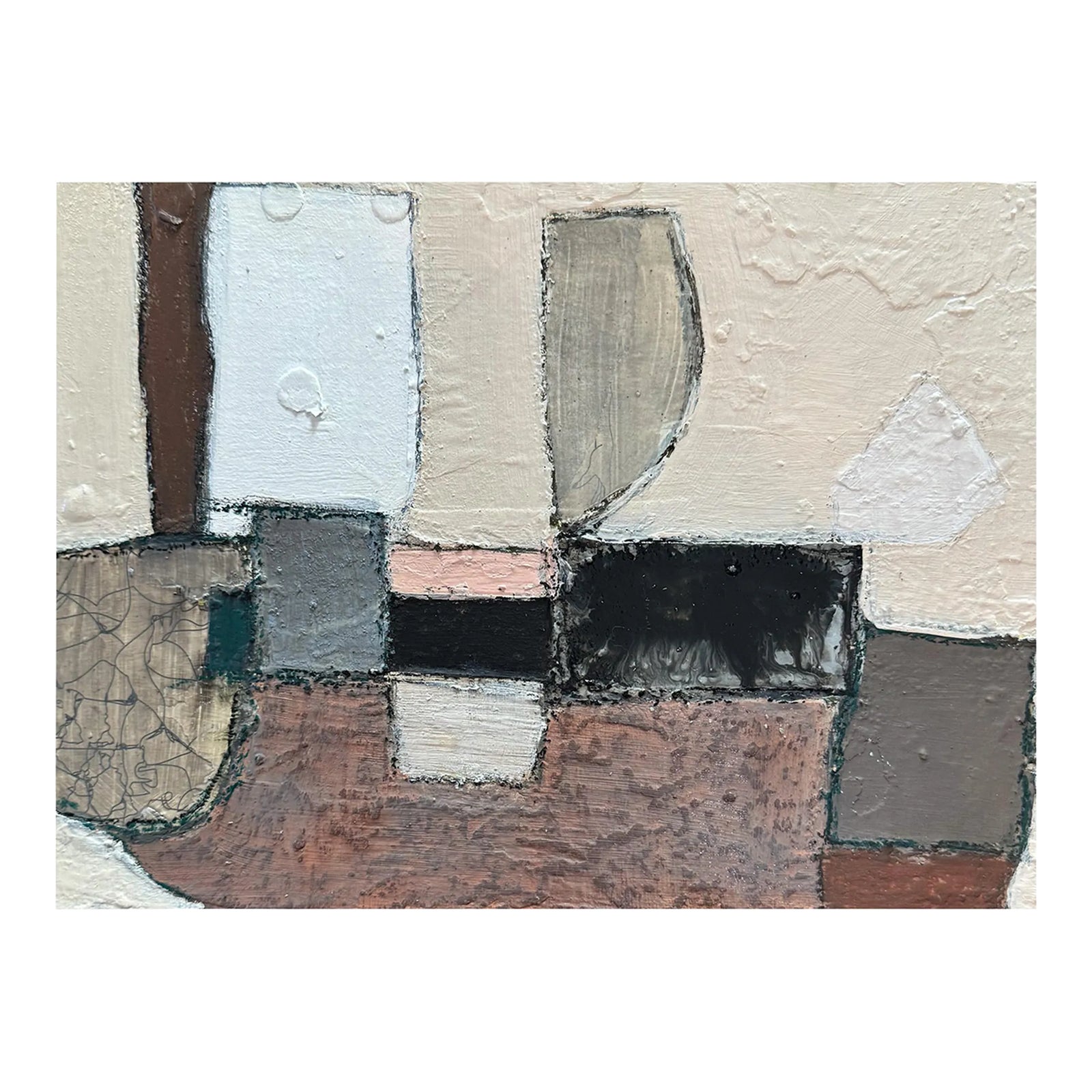 "Painting Facts Ii" Original Mixed-Media Collage on Panel by Zac ...