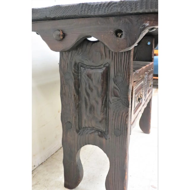 Antique Gothic French Heavily Carved Small Monks Bench | Chairish