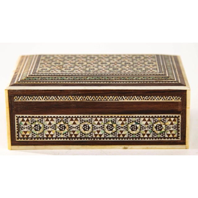 1940s Mother of Pearl Inlaid Decorative Middle Eastern Islamic Box ...