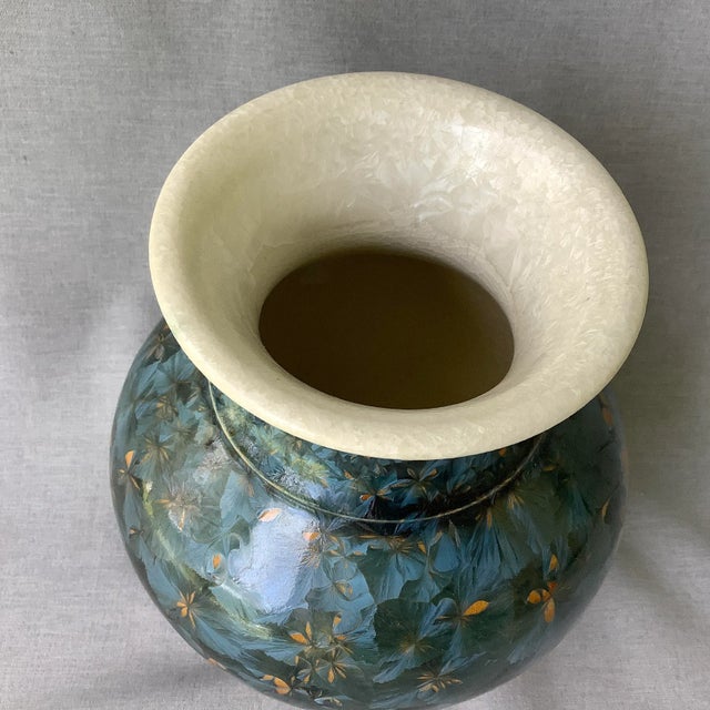 1990s Signed and Dated Phil Morgan Crystalline Glazed Large Ceramic ...