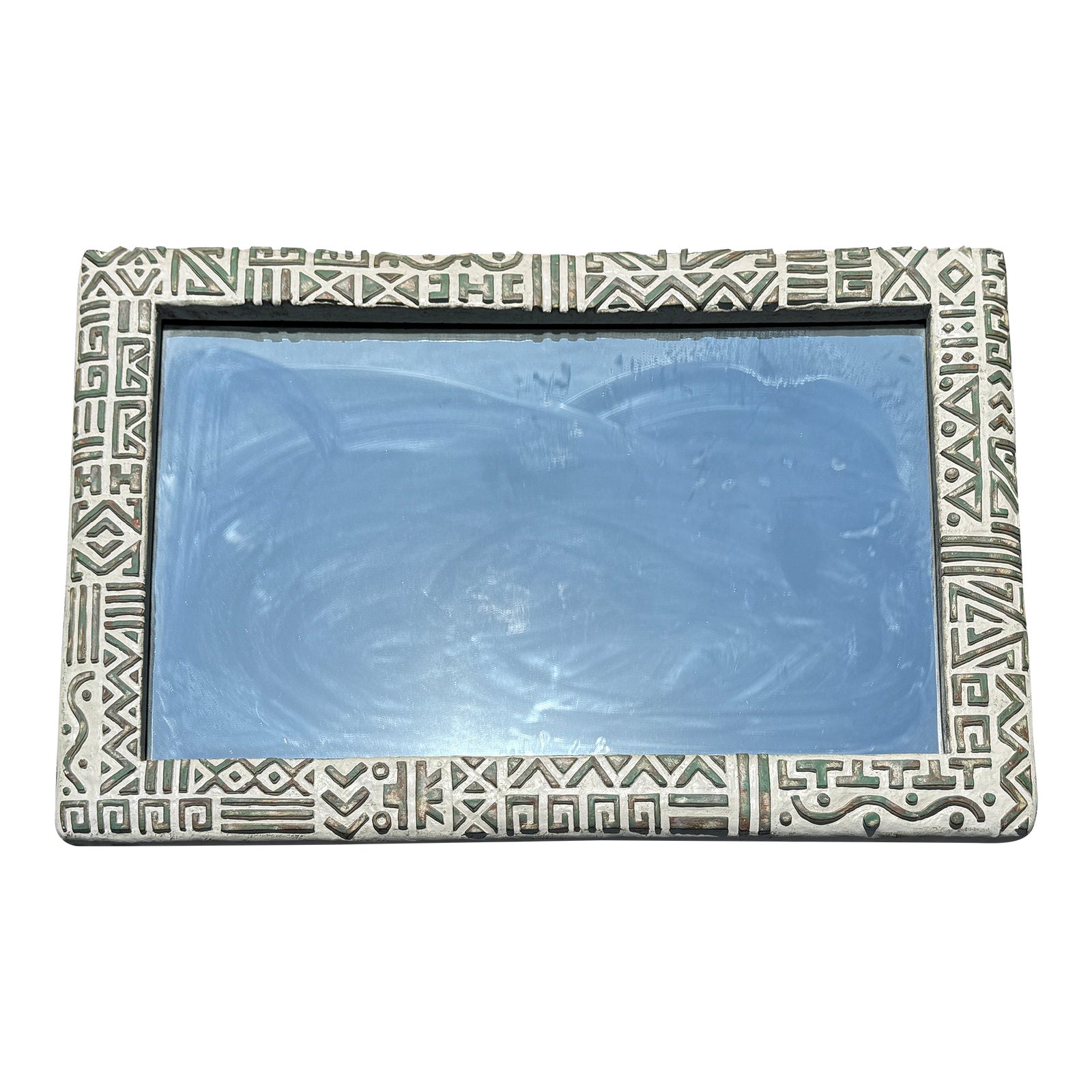 Aztec Style Wall Mirror From 80's | Chairish