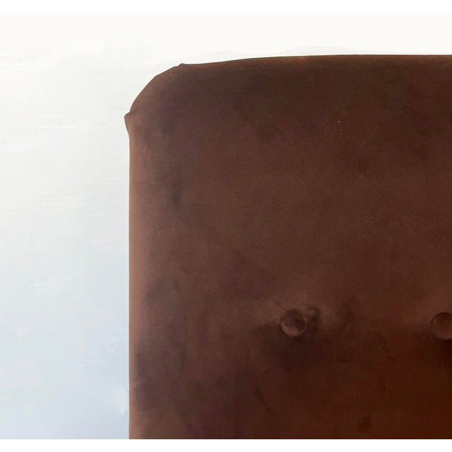 Armchairs in Brown Velvet attributed to Marco Zanuso, 1950s, Set of 2 ...