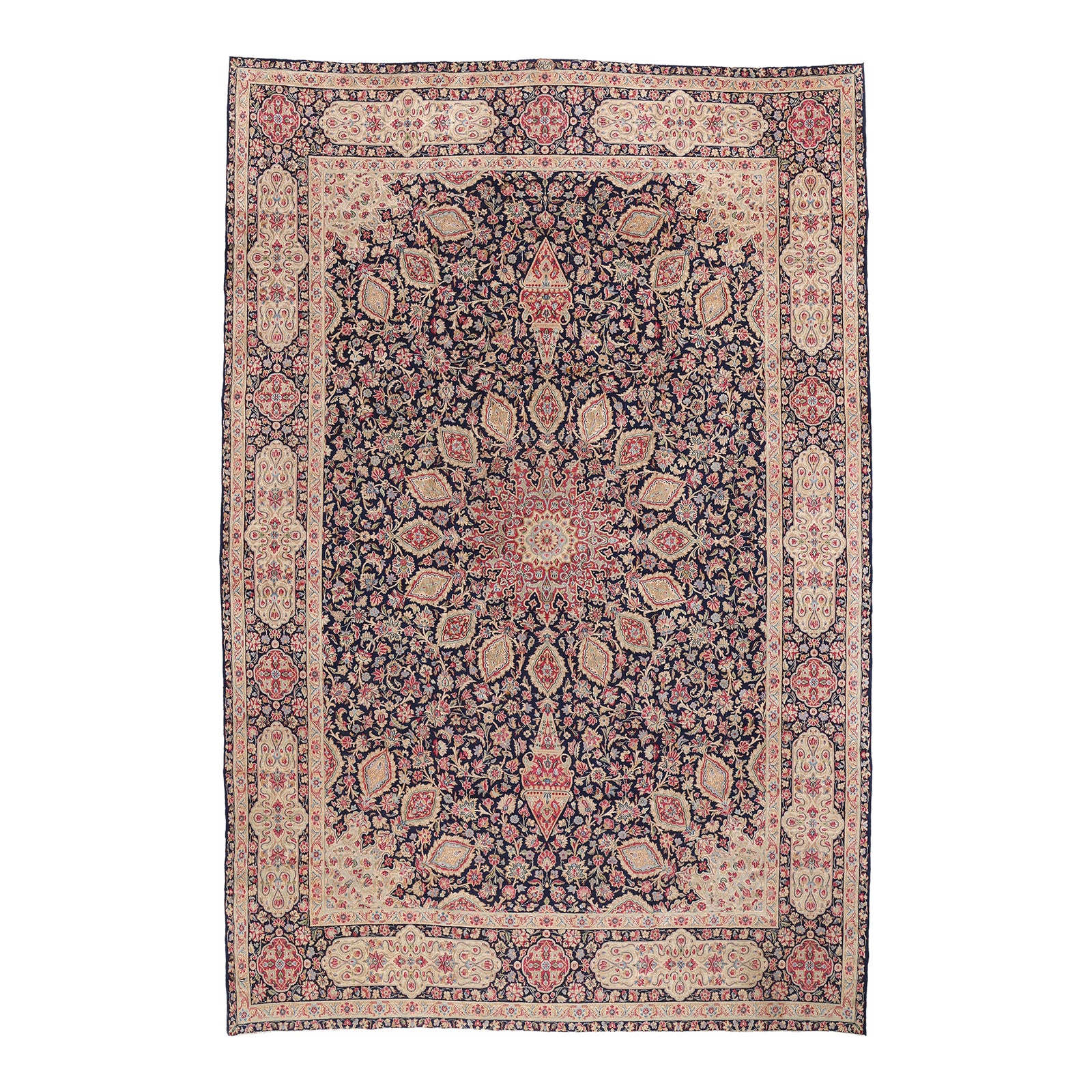 Late 19th Century Signed Persian Kerman Rug - 11'02 X 16'09 | Chairish