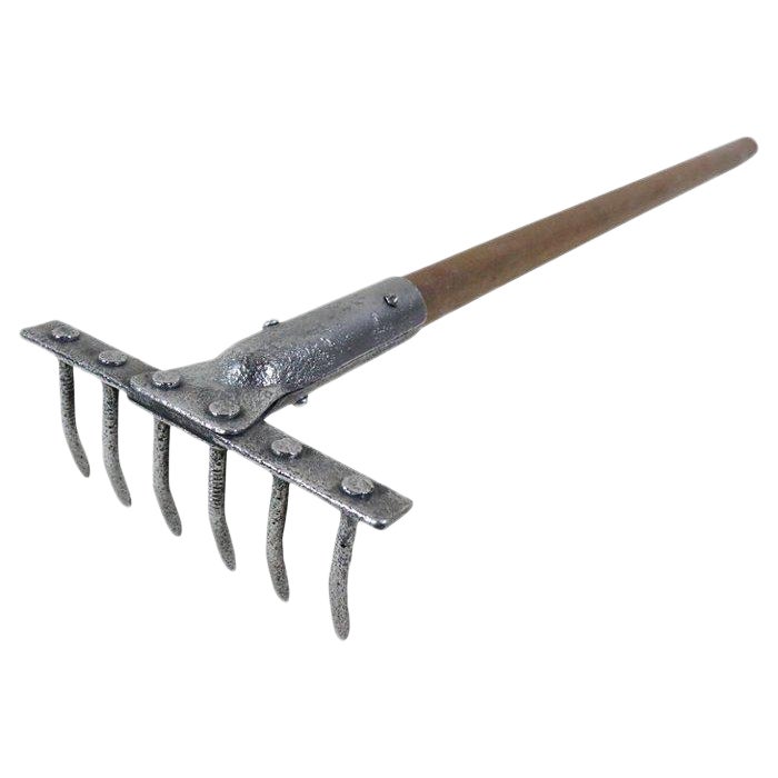 Restored English Garden Rake/Cultivator | Chairish
