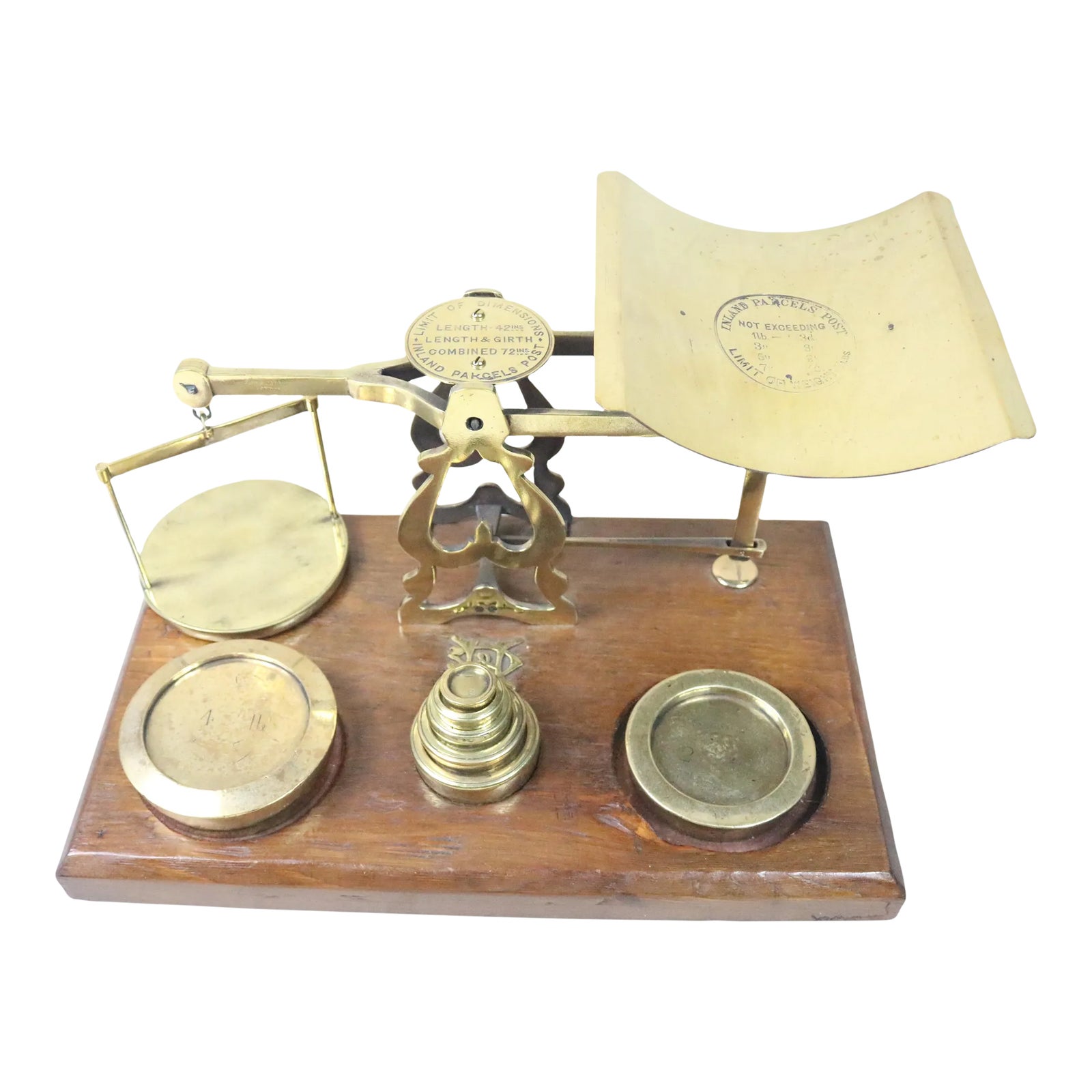 Late 19th Century English Brass Postal Scale | Chairish