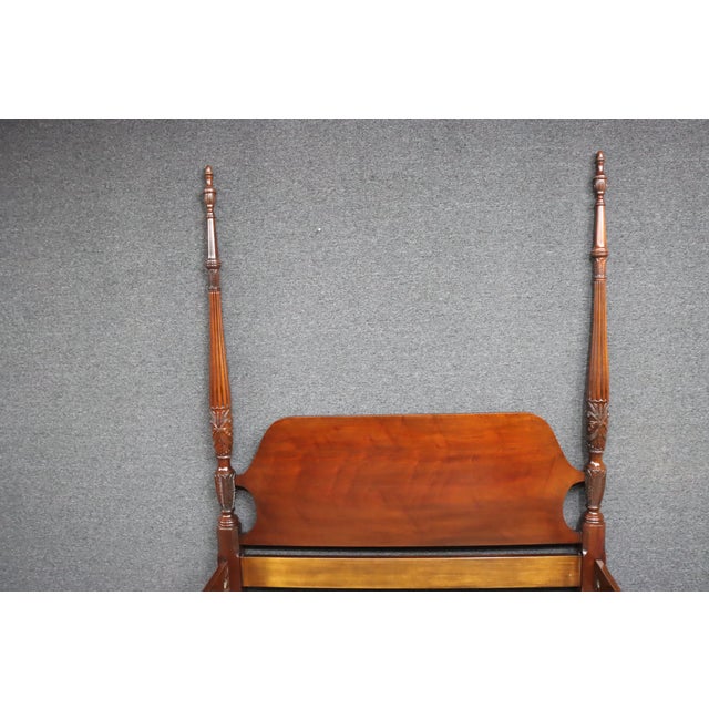 Councill Rice Carved Mahogany Poster Bed | Chairish