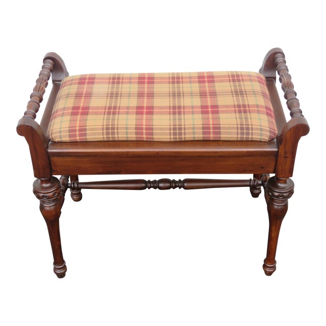 Mount Airy Chair Early 1900s Vanity Stool Bench Ottoman | Chairish