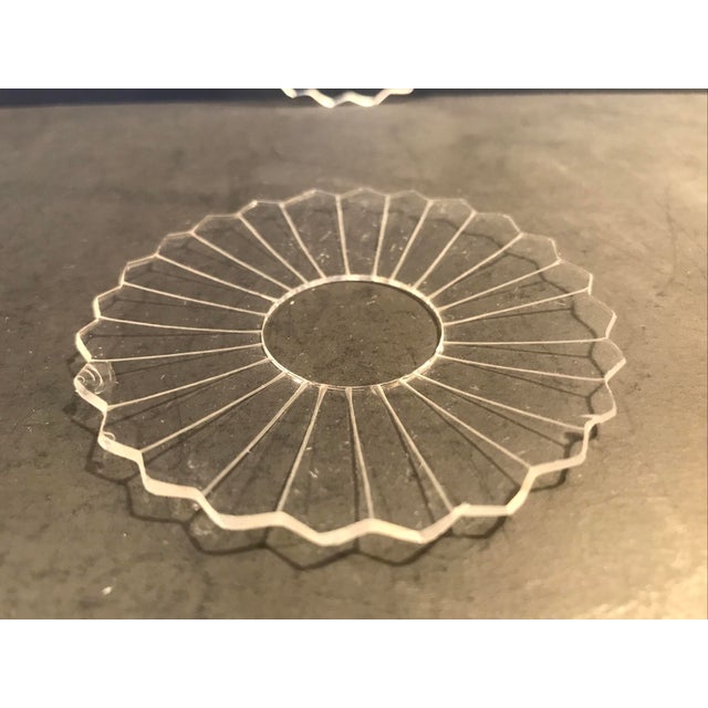 Pair of 1940s Art Deco Crystal Baccarat Attributed Bobeche, France ...