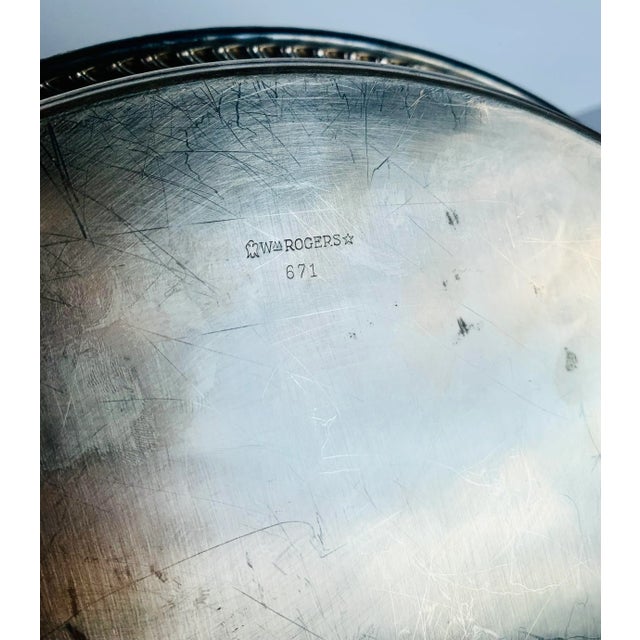 Vintage Wm. Rogers 671 Silverplate Round Reticulated Bar Serving ...