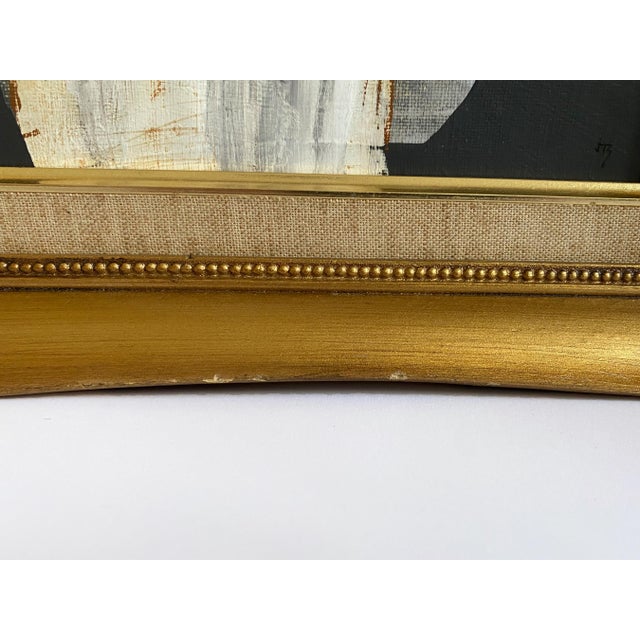 Original Abstract Painting in Vintage Frame, "Rapture" by Jts | Chairish